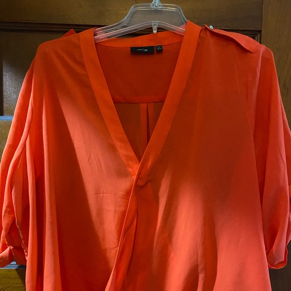 Apt. 9 | Tops | Orange Wrap Blouse | Poshmark